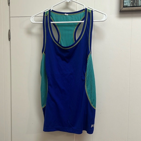 Fila | Tops | Fila Workout Tank W Reflective Logo On Front Back | Poshmark